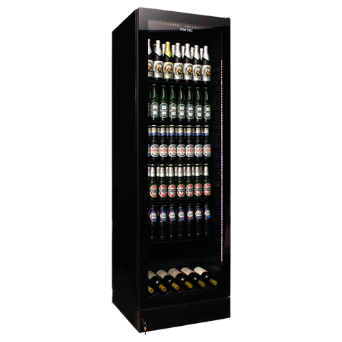 250 Beer-Bottle Beverage Centre - V190BVC-BK | Vintec New Zealand