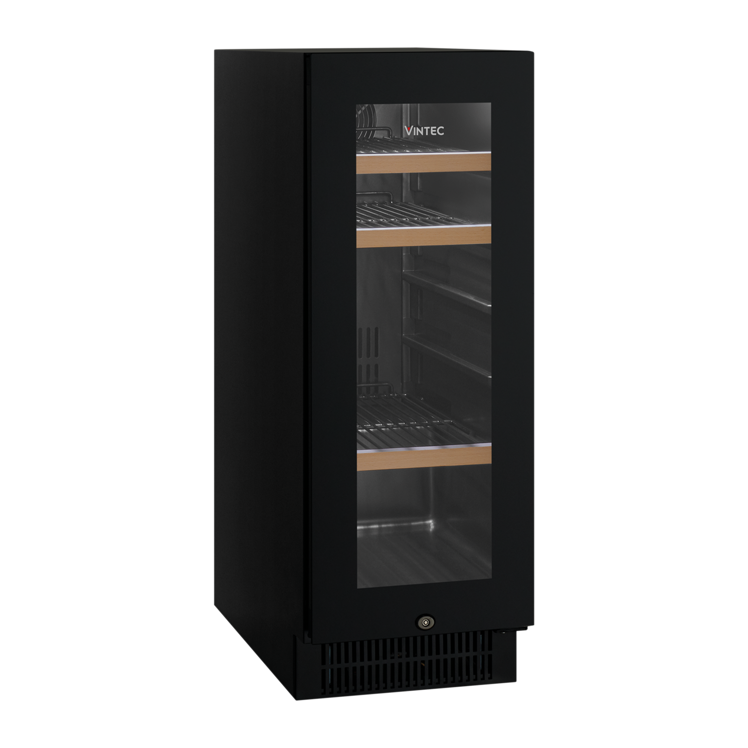 48 Beer Bottle Black Glass Door Beverage Centre | Vintec